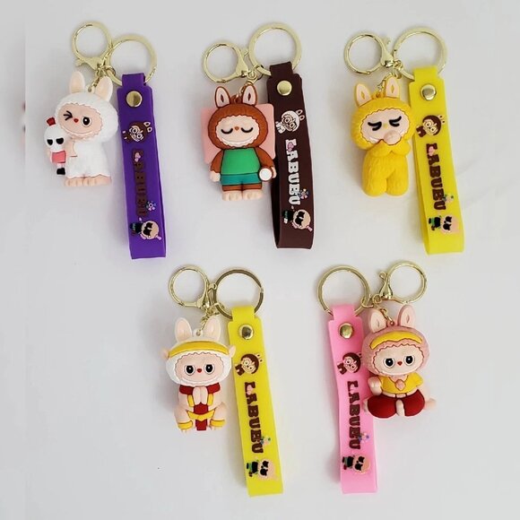 Labubu | Accessories | Nwt Labubu Monster Key Chain Multicolor 3d Logo ...